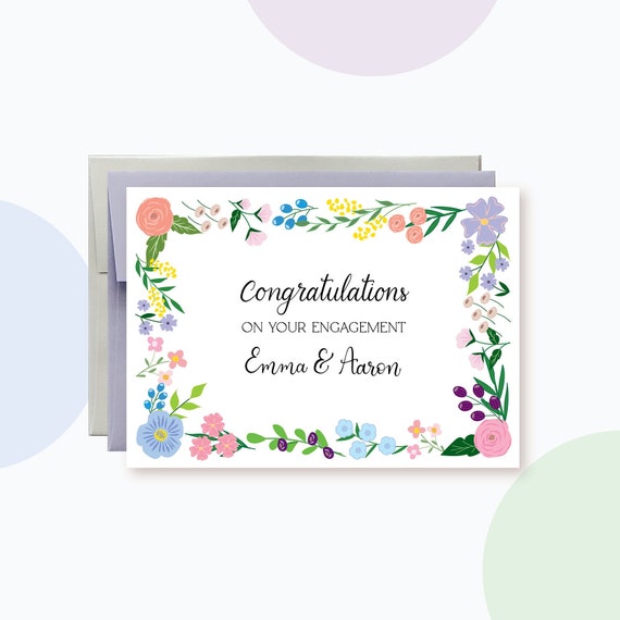 Personalized Engagement Card Congratulations on Your - Etsy