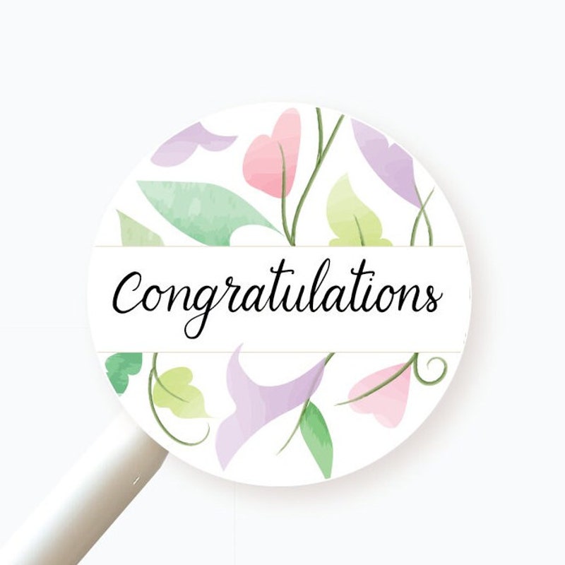 Congratulations Stickers - Etsy