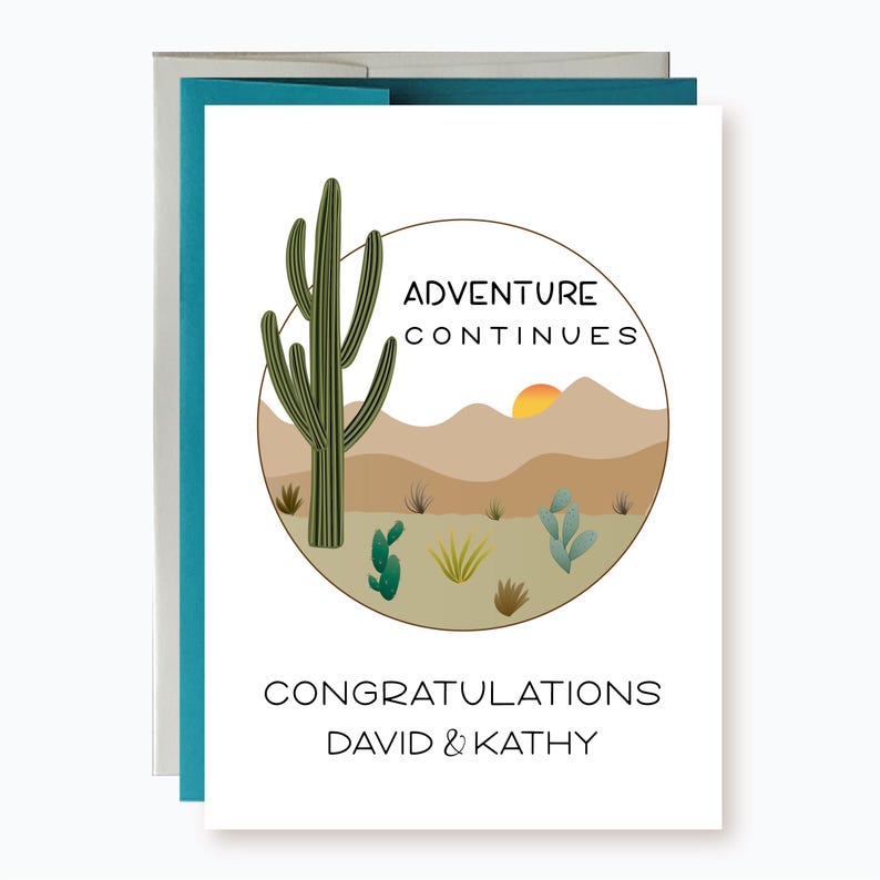 Personalized Wedding Card | Desert Landscape Adventure Awaits Wedding ...