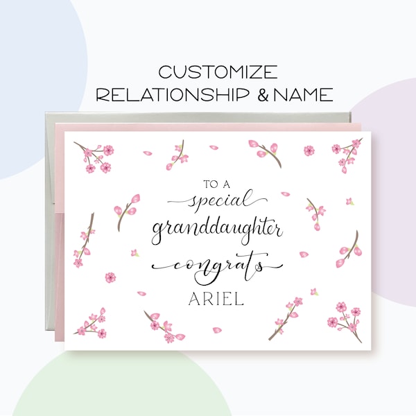 Granddaughter Graduation Card - Etsy