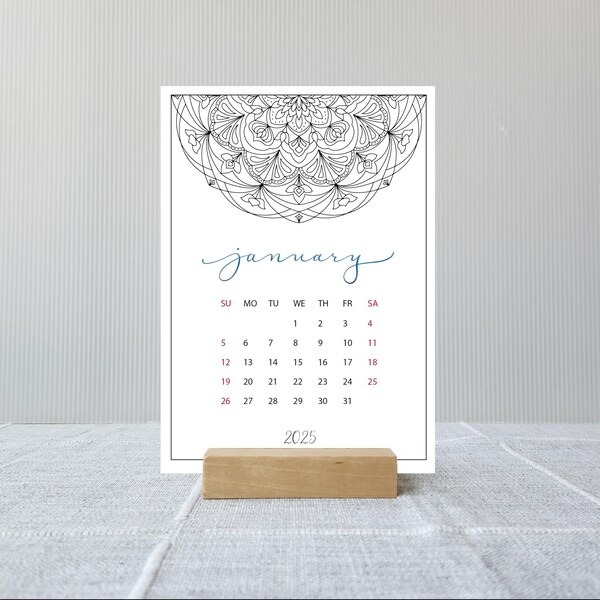 2025 Mandala Calendar - Etsy