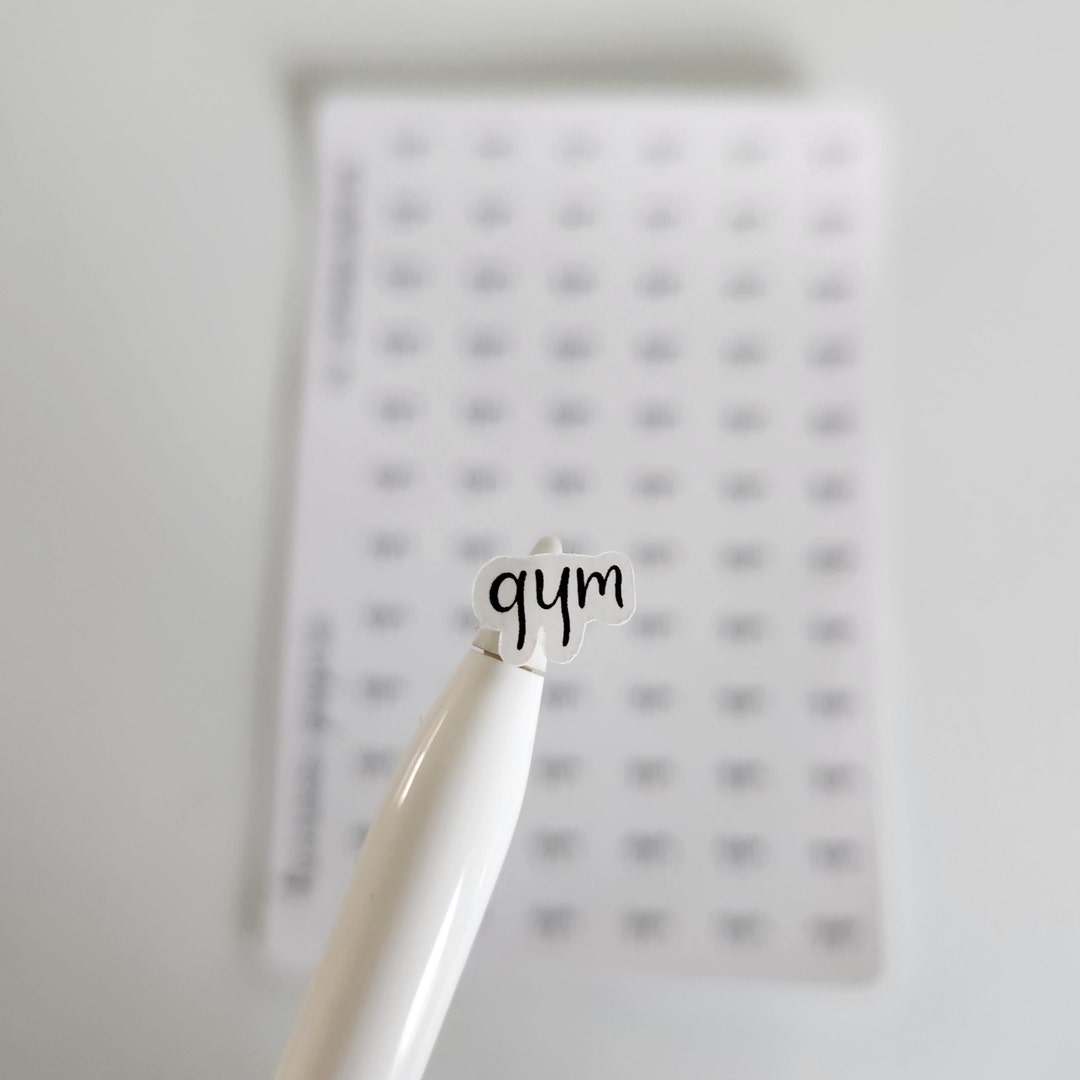 Gym Reminder Sticker Sheet, Gold Foil, Rose Gold Foil, Silver Foil ...