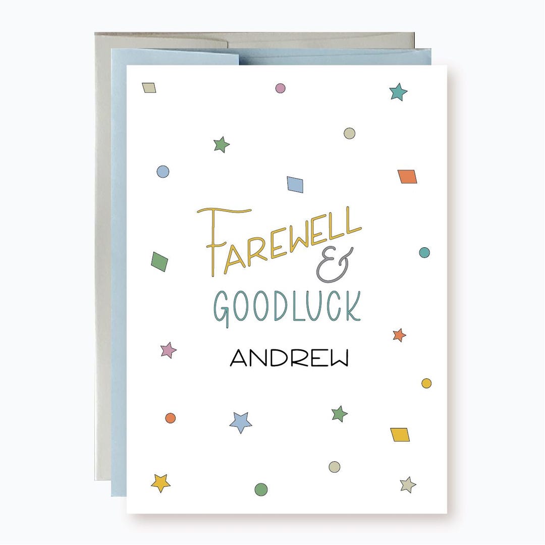 Personalized Farewell and Goodluck Card, Custom Farewell Card for ...