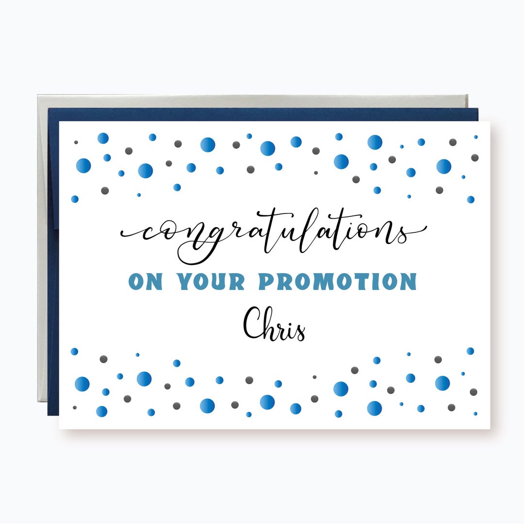 Personalized Congratulations on Your Promotion Card, Custom Card for ...