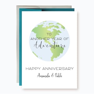 Personalized Adventurw and Travel Anniversary Card, to Another Year of ...