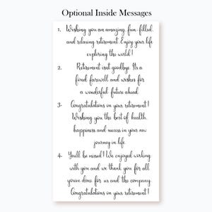 Personalized Retirement Card, Custom Happy Retirement Card for Coworker ...