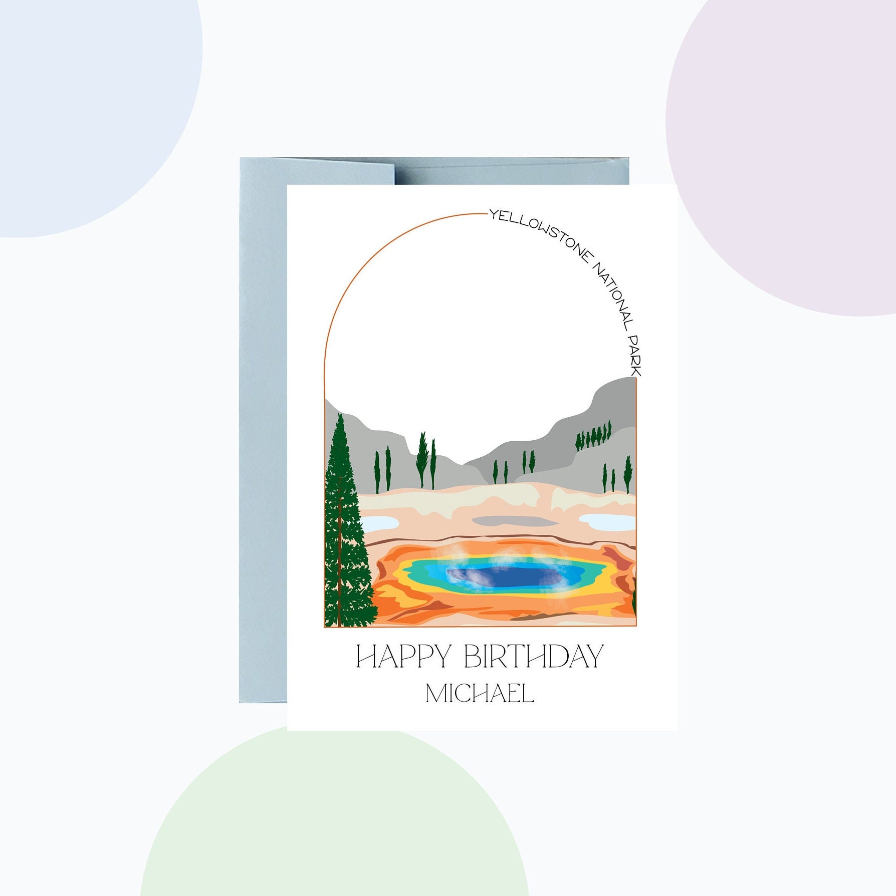 National Park Birthday Card Personalized Yellowstone - Etsy
