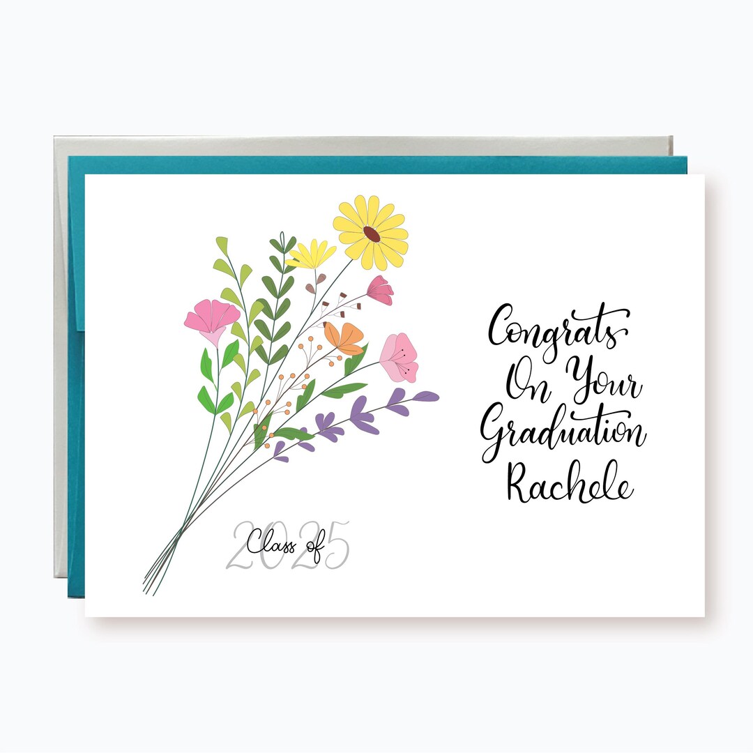 Personalized Grad Card, Congrats on Your Graduation Card, Class of 2025 ...