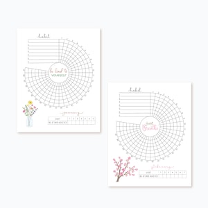 12 Month Habit Tracker | Daily Habit Tracker | Track Your Goals ...