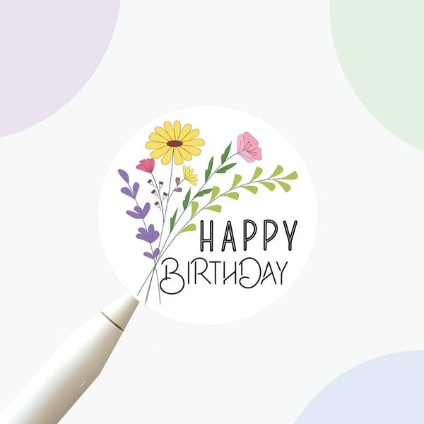 Happy Birthday Sticker - Etsy