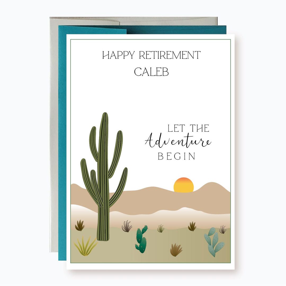 Personalized Retirement Card, Let the Adventure Begin, Custom Happy ...