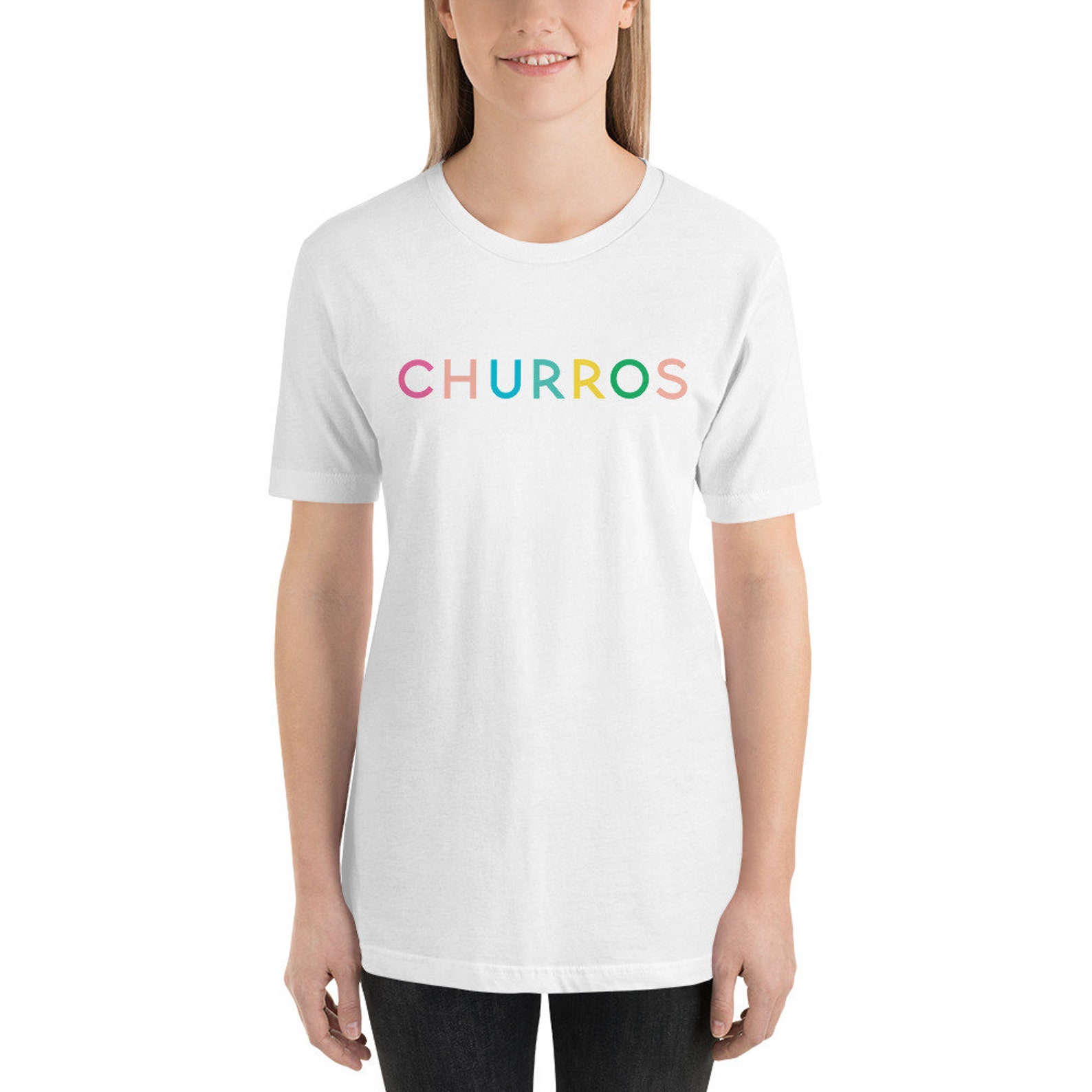 Rainbow Churros T-shirt, Disney Snacks Shirt, Theme Park Snacks Shirt ...