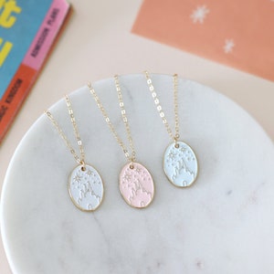 Disney Castle Enamel Necklace, Oval Pendant Dainty Chain, Gold or ...