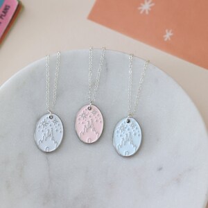 Disney Castle Enamel Necklace, Oval Pendant Dainty Chain, Gold or ...