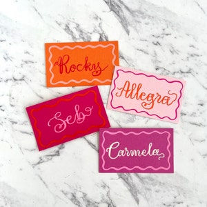 Wavy COLOUR POP Place Cards Wedding/events/hens/bridal Shower ...
