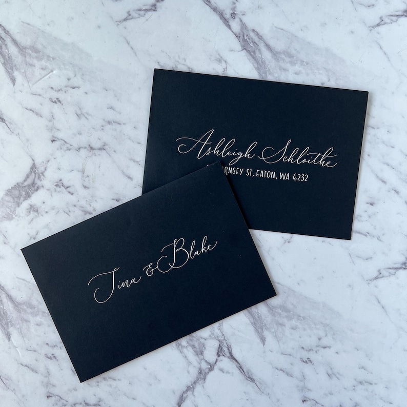 Embossed Wedding Invitation | Embossed Script Names | Full Colour ...