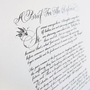 Custom Handwritten Poem in Traditional Calligraphy Keepsake Gift Family ...