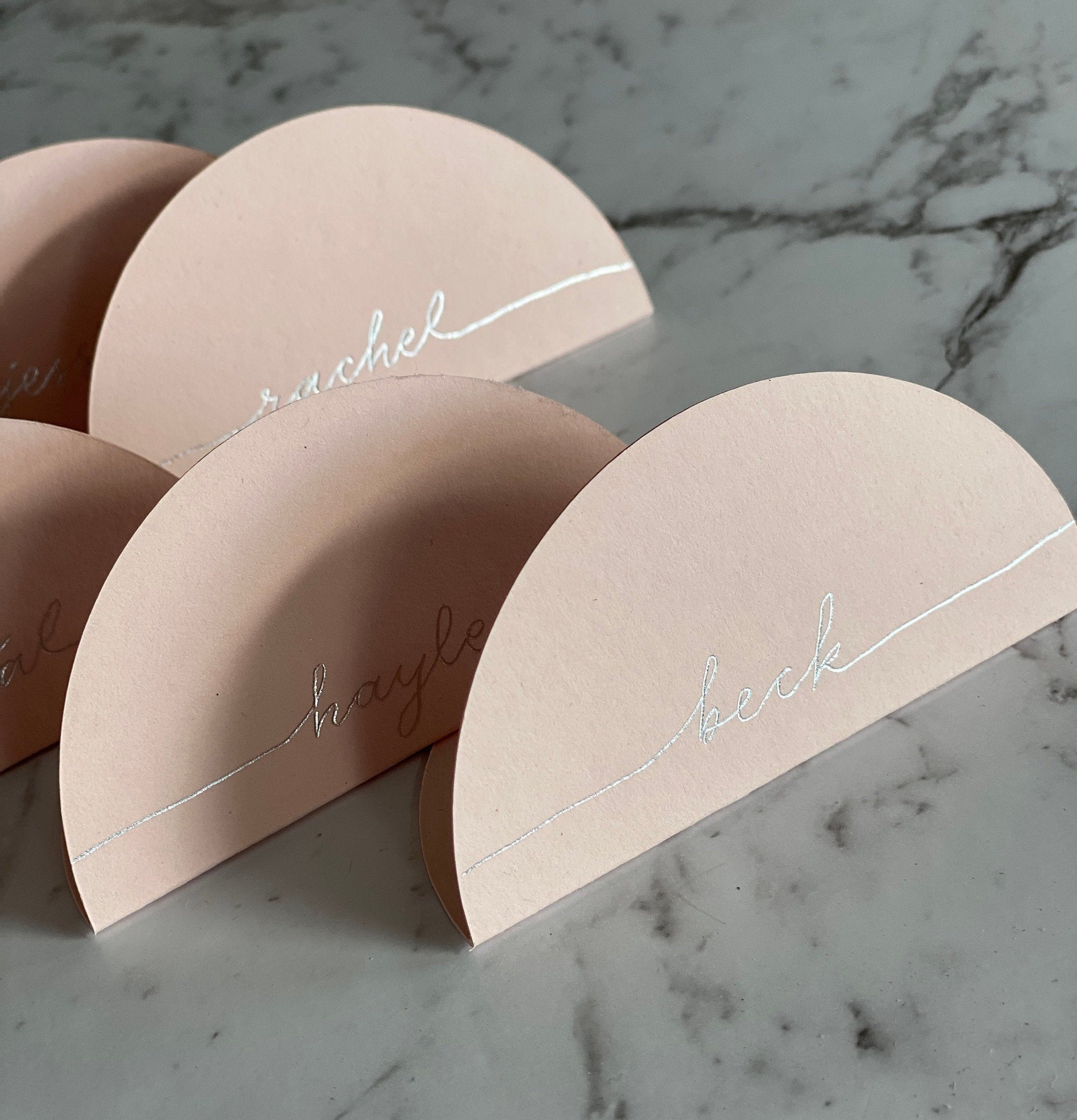Semi-circle Place Cards Wedding/events/hens/bridal Shower - Etsy Australia