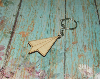Wooden Airplane Keychain Walnut Wood Pilot Keychains Custom - Etsy