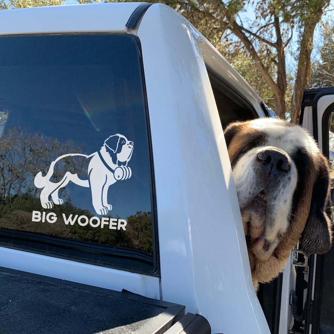 Big Woofer Saint Bernard Dog Sticker for Cars, Trucks, and SUV Windows ...