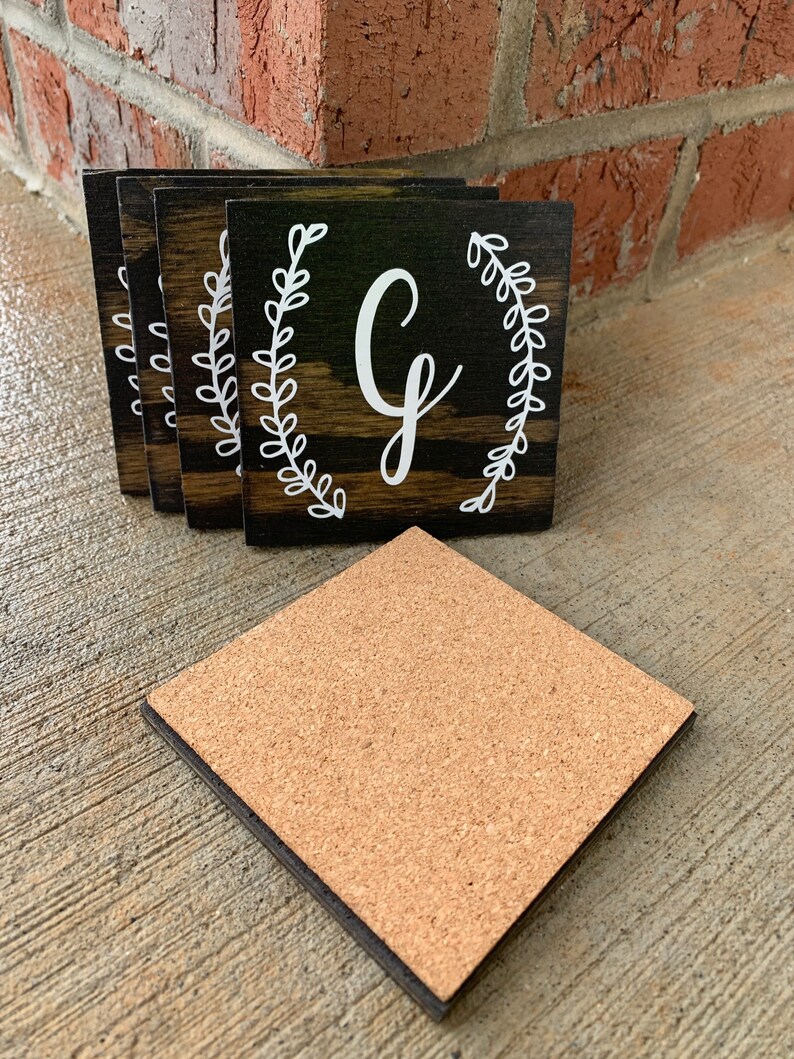 Custom Personalized Coasters Monogrammed Coasters Rustic | Etsy
