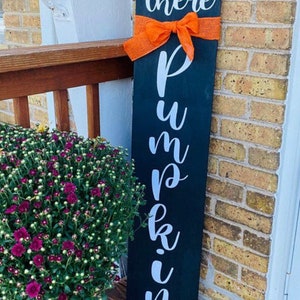 Tall Fall Welcome Sign, Pumpkin Welcome Sign, Fall Pumpkin Welcome Sign ...