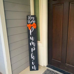 Tall Fall Welcome Sign, Pumpkin Welcome Sign, Fall Pumpkin Welcome Sign ...