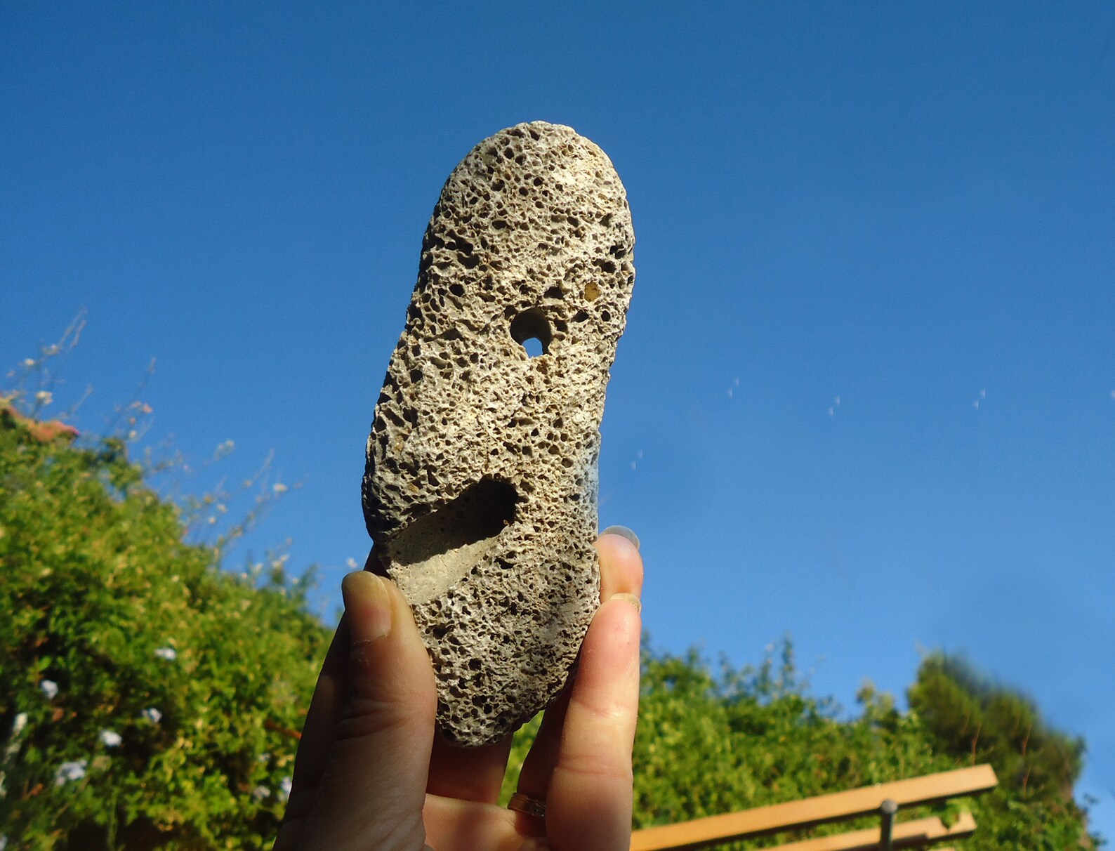 Funny Face Stone Hag Stone Beach Stone With Natural Holes | Etsy