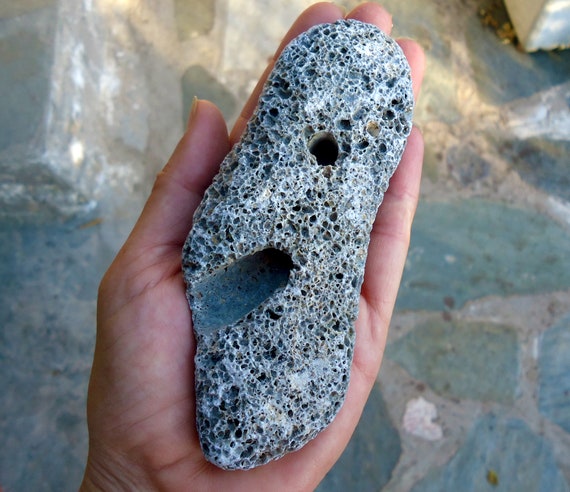 Funny Face Stone Hag Stone Beach Stone With Natural Holes - Etsy