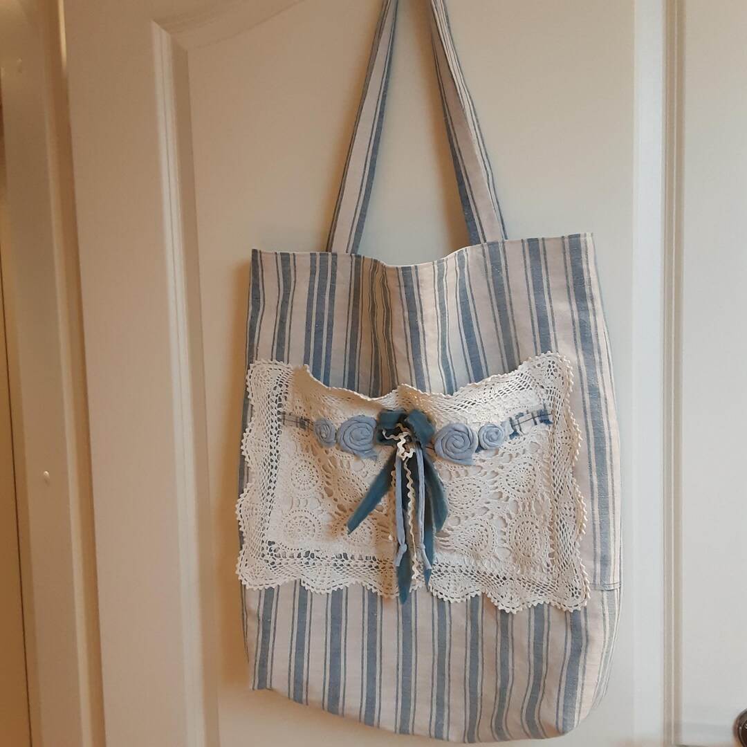 XL Boho Shopper Bag Made of Fabric, Shabby Chic, Country Style, Summer ...