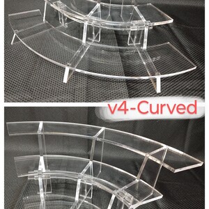 Acrylic Riser Display Curved Shelf - Perfect for Creating a Continuous ...