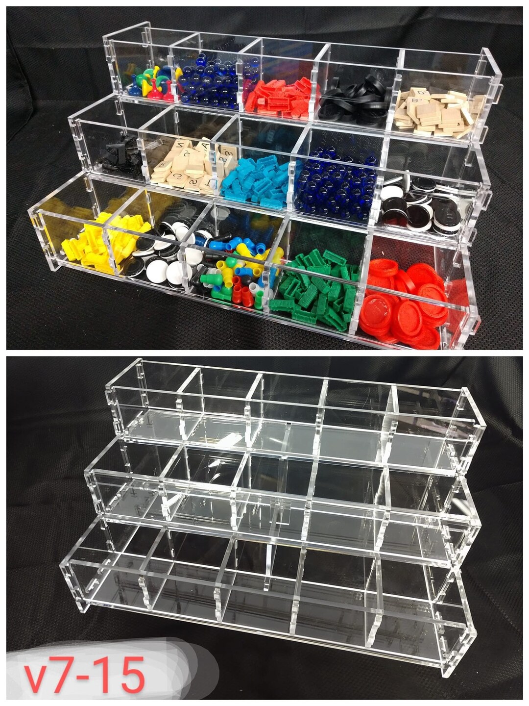 Acrylic Riser Display Shelf - "v7-15" Model - Perfect for Tumbles and ...