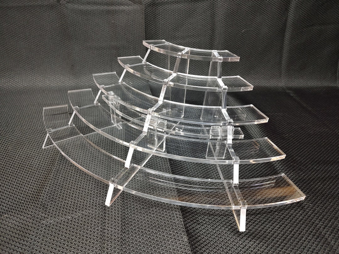 Acrylic Riser Display Curved Shelf - Perfect for Creating a Continuous ...