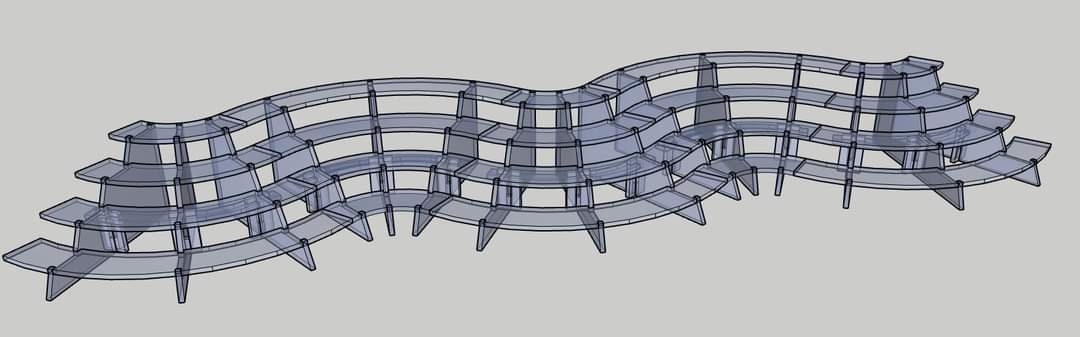 Acrylic Riser Display Curved Shelf - Perfect for Creating a Continuous ...