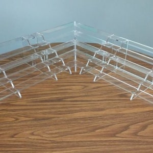 Acrylic Riser Display Corner Shelf - Perfect for Creating a Continuous ...