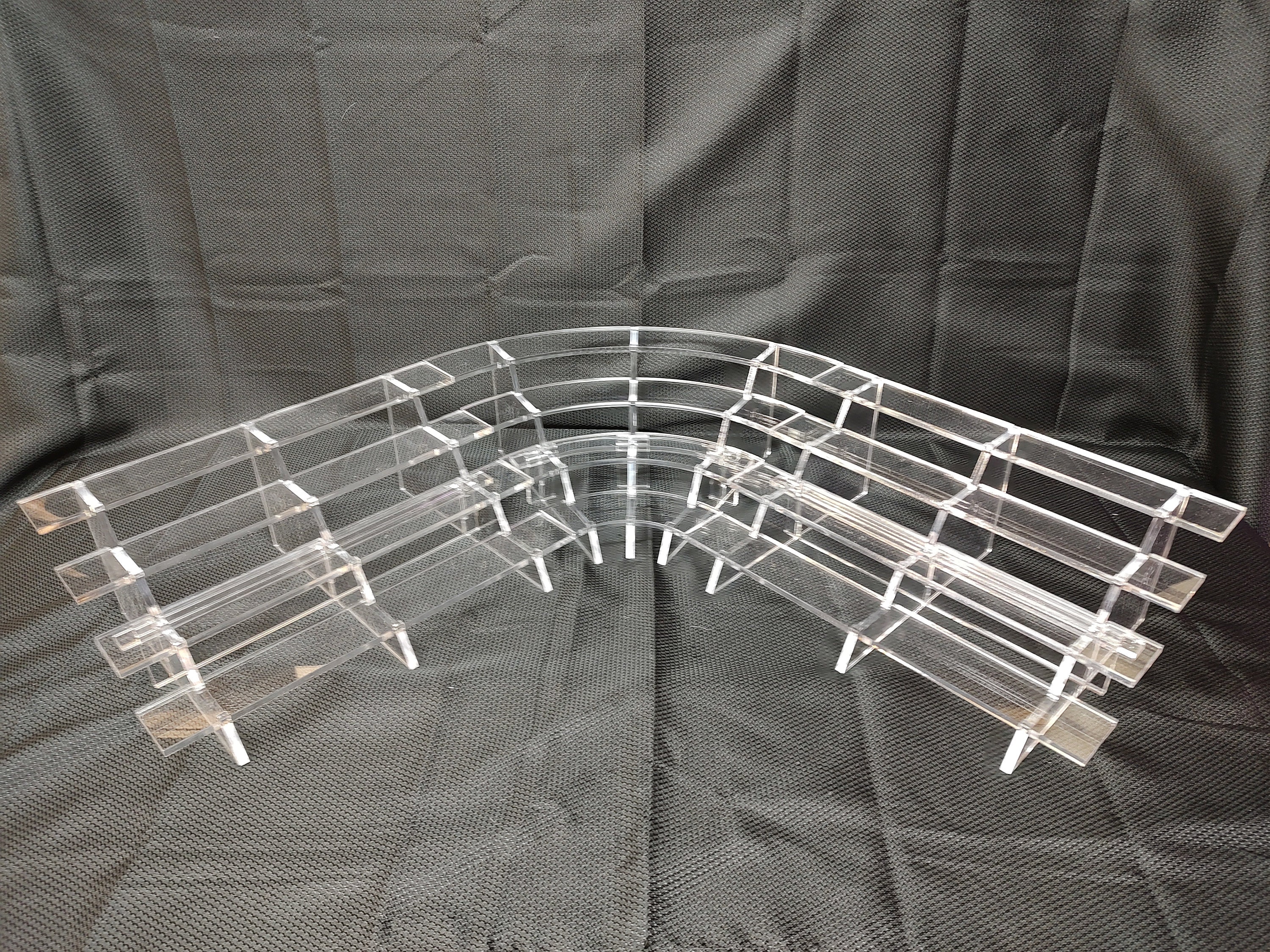Acrylic Riser Display Curved Shelf - Perfect for Creating a Continuous ...
