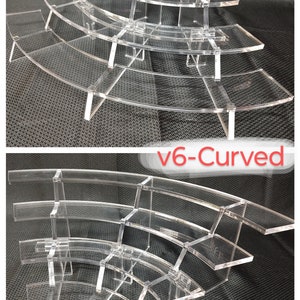 Acrylic Riser Display Curved Shelf - Perfect for Creating a Continuous ...