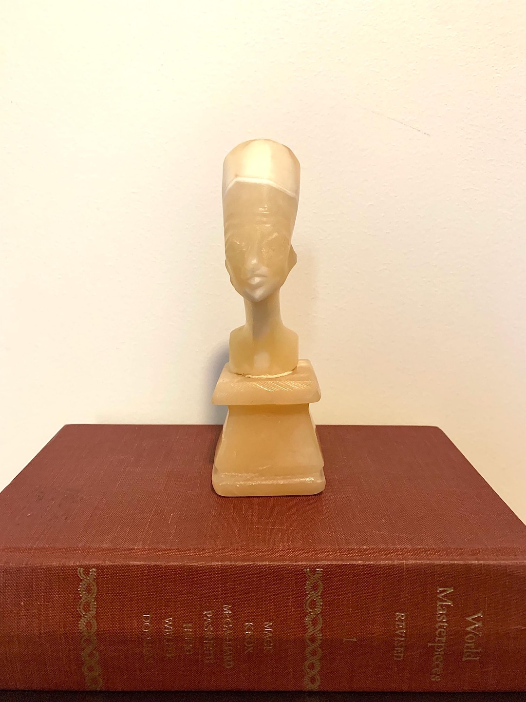 Vintage Alabaster Marble Nefertiti Bust Statue | Neoclassical Gothic ...