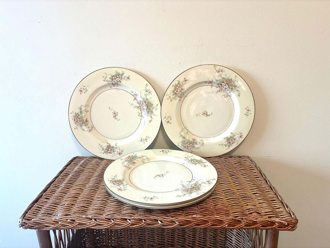 Vintage Floral Plates: Theodore Haviland Apple Blossom (4 ), French ...