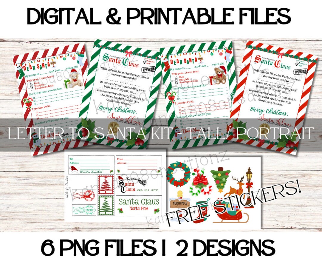 Digital Santa Letter Letter to Santa KIT for Christimas - Etsy