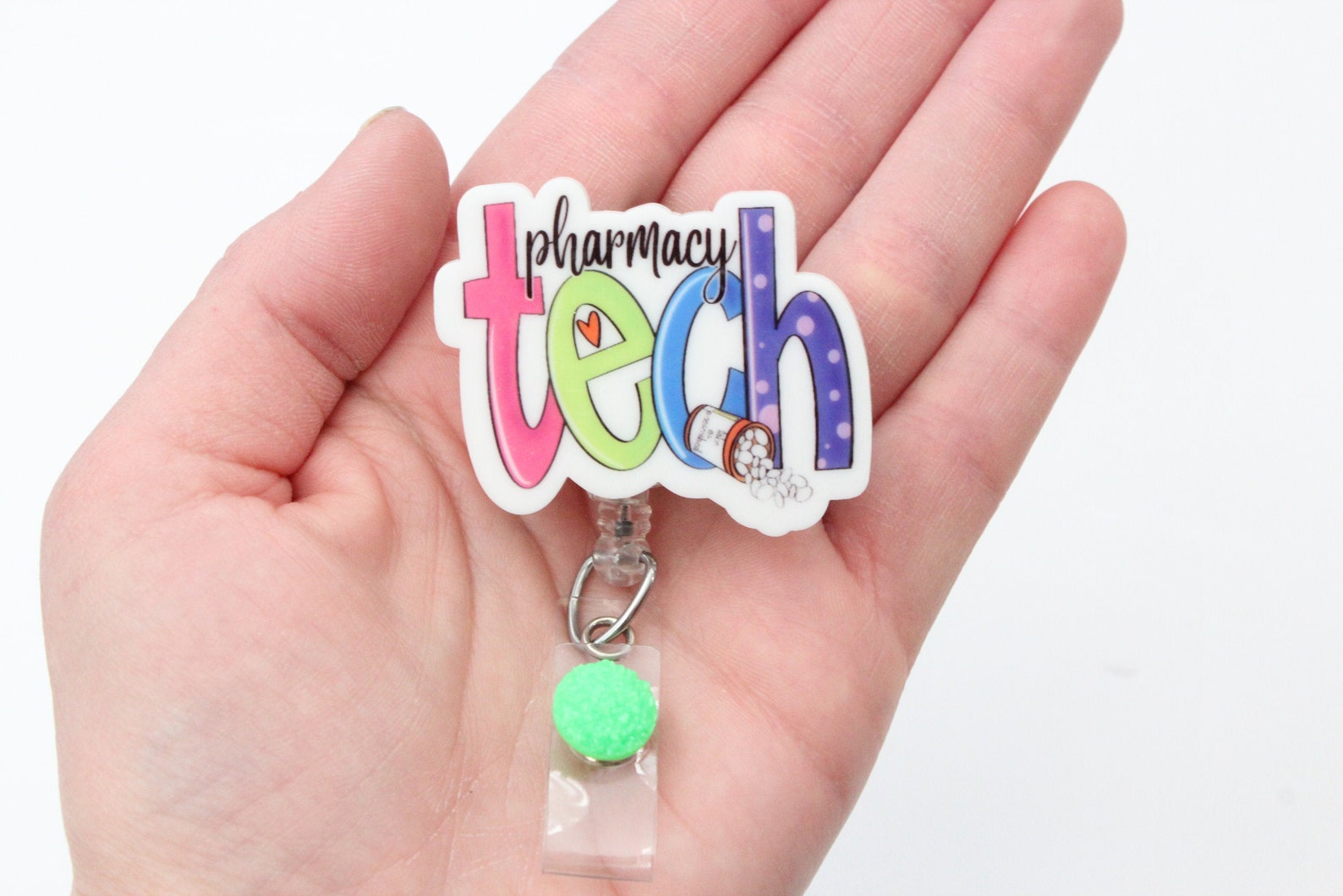 Pharmacy Tech Badge Reel, Pharmacy Tech, Pharmacy Tech Gift, Pharmacist ...