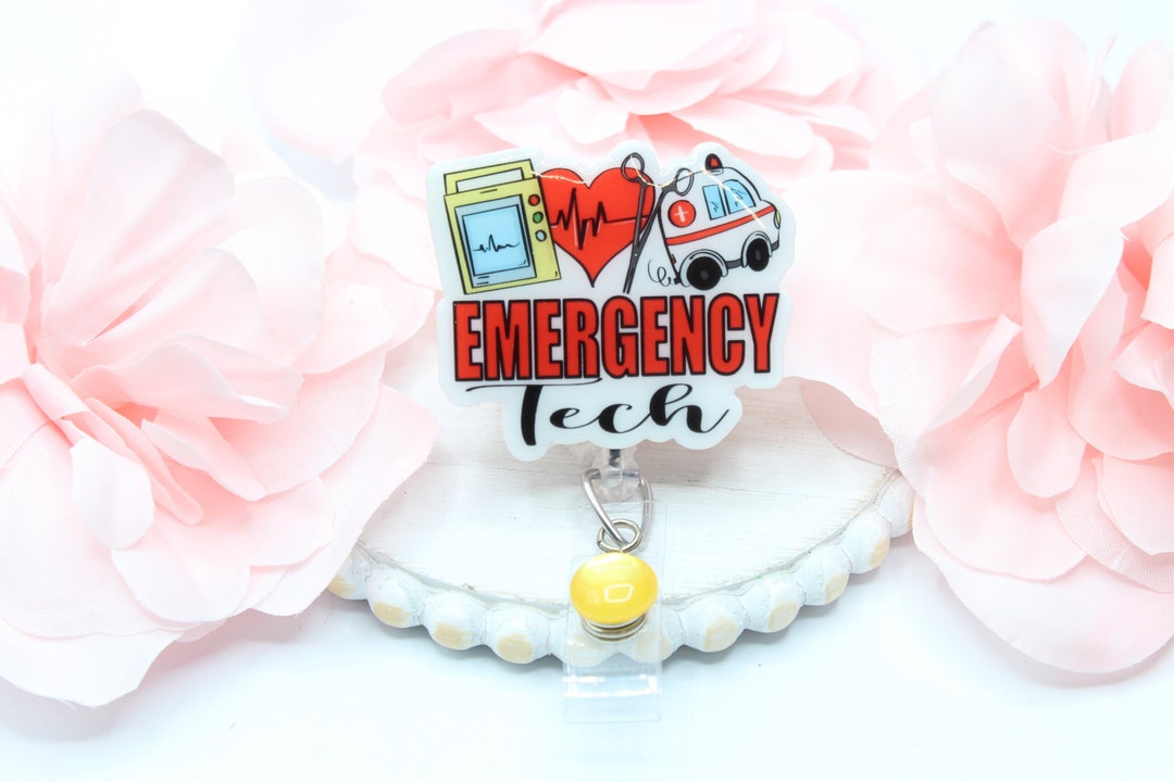 ER Tech Badge Reel, ER Tech,er Technician, Emergency Room Tech Gift ...
