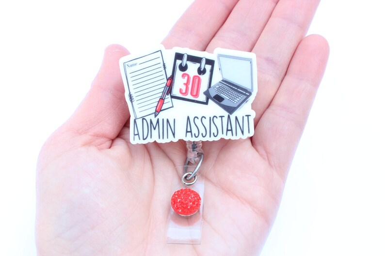 Admin Assistant Badge Reel Administration Badge Reel Admin - Etsy
