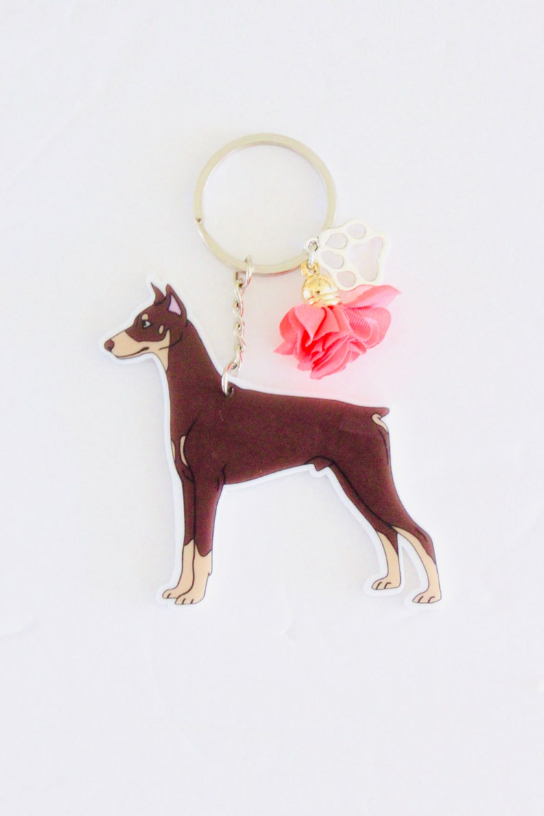 Doberman Pinscher Keychain Doberman Pinscher Doberman - Etsy