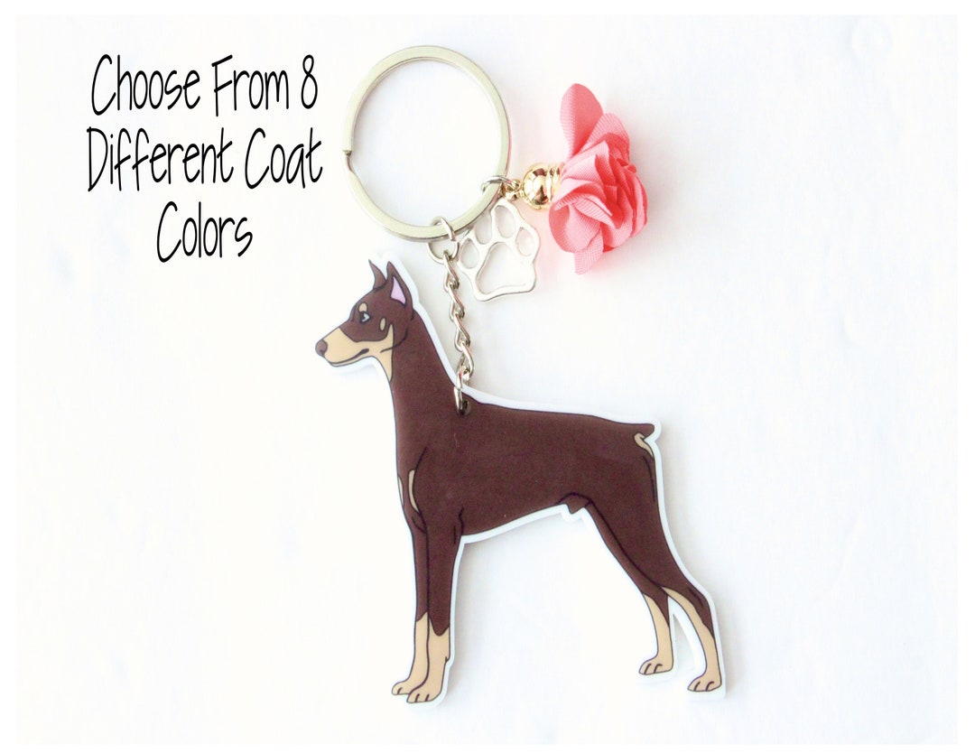 Doberman Pinscher Keychain, Doberman Pinscher, Doberman, Keychain ...