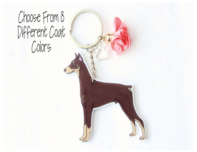 Doberman Pinscher Keychain Doberman Pinscher Doberman - Etsy