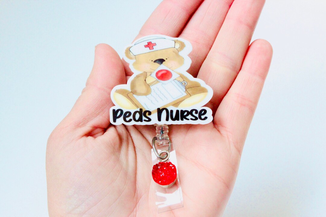 Pediatric Nurse Badge Reel, Peds Nurse Badge Reel, Pediatrics Badge ...