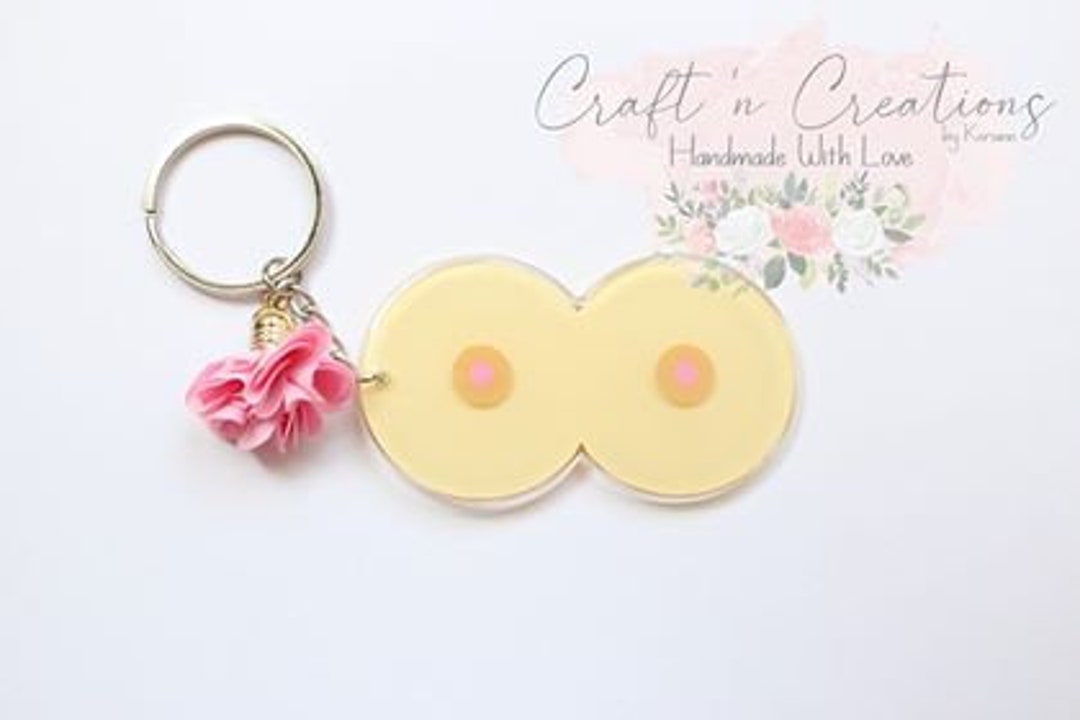 Boobs Keychain - Etsy