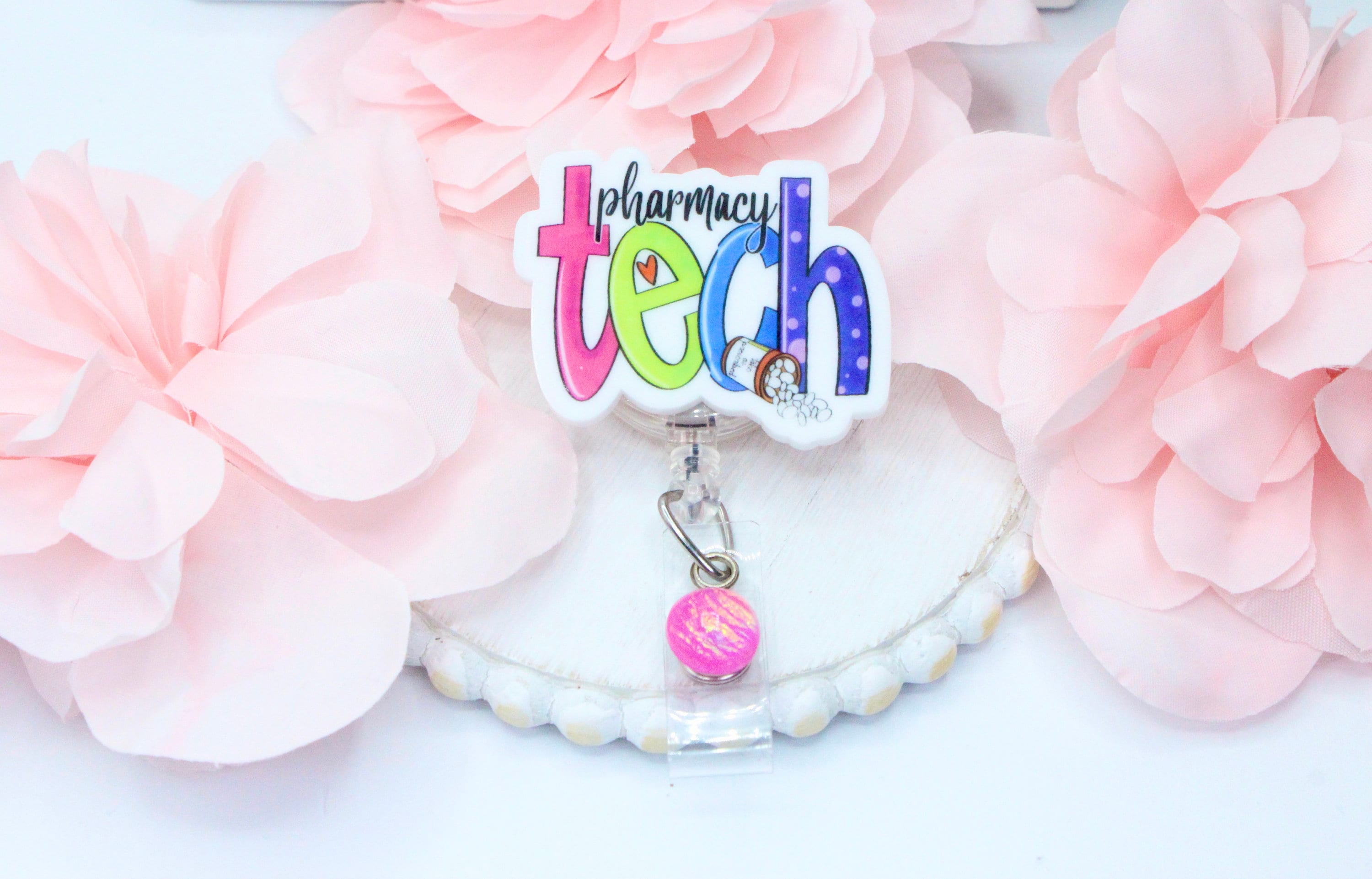 Pharmacy Tech Badge Reel, Pharmacy Tech, Pharmacy Tech Gift, Pharmacist ...