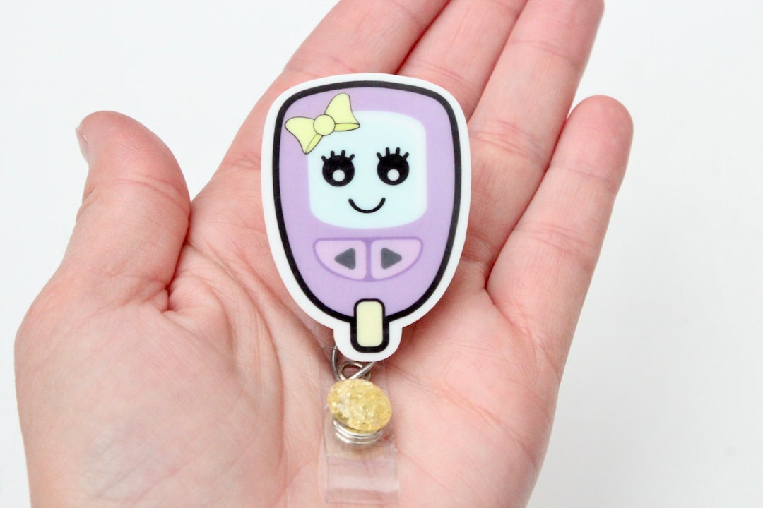 Glucose Meter Badge Reel, Glucose Meter, Diabetes Badge Reel, Diabetic ...